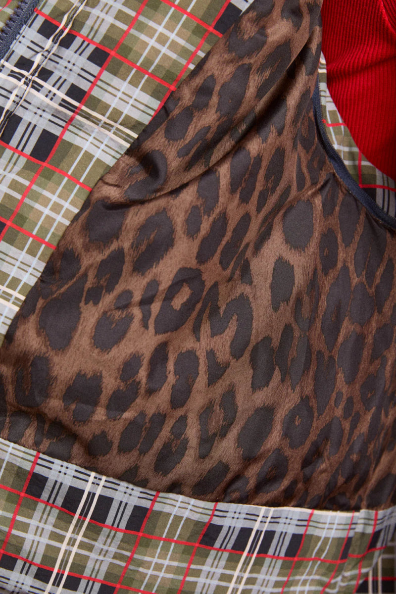 Damson Madder Multi-check Pearl Puffer Coat – Ex-voto